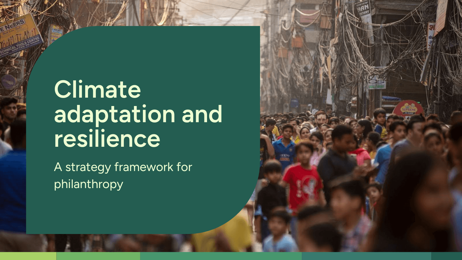 Climate adaptation and resilience: a strategy framework for ...